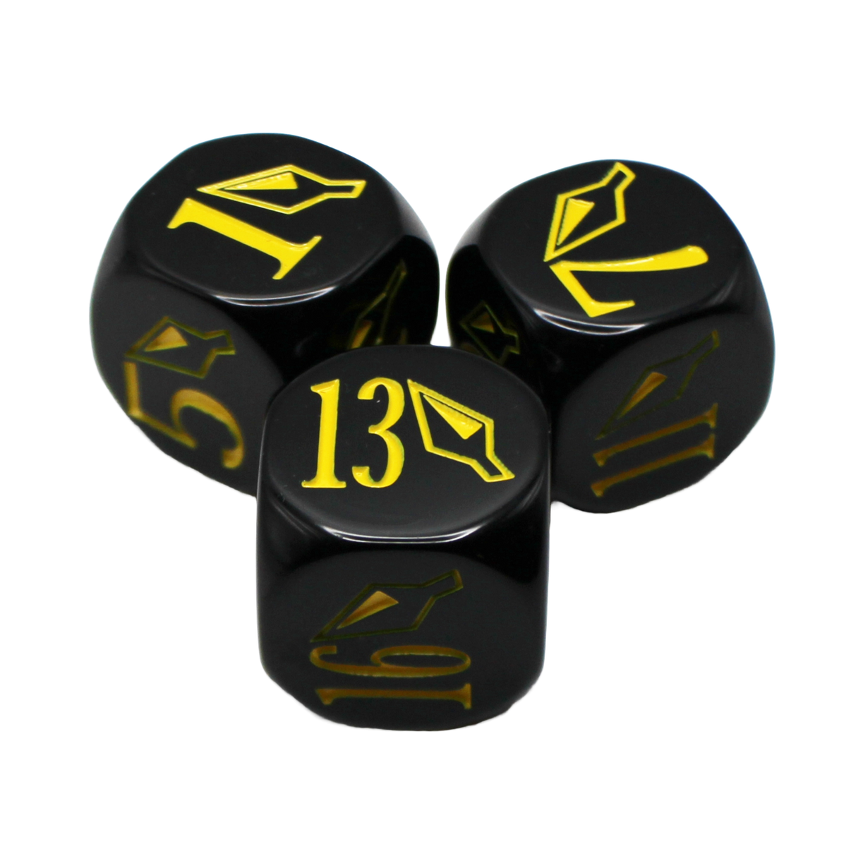 Attack Damage Dice 1-18 (Set of 3) – metalFABtokens