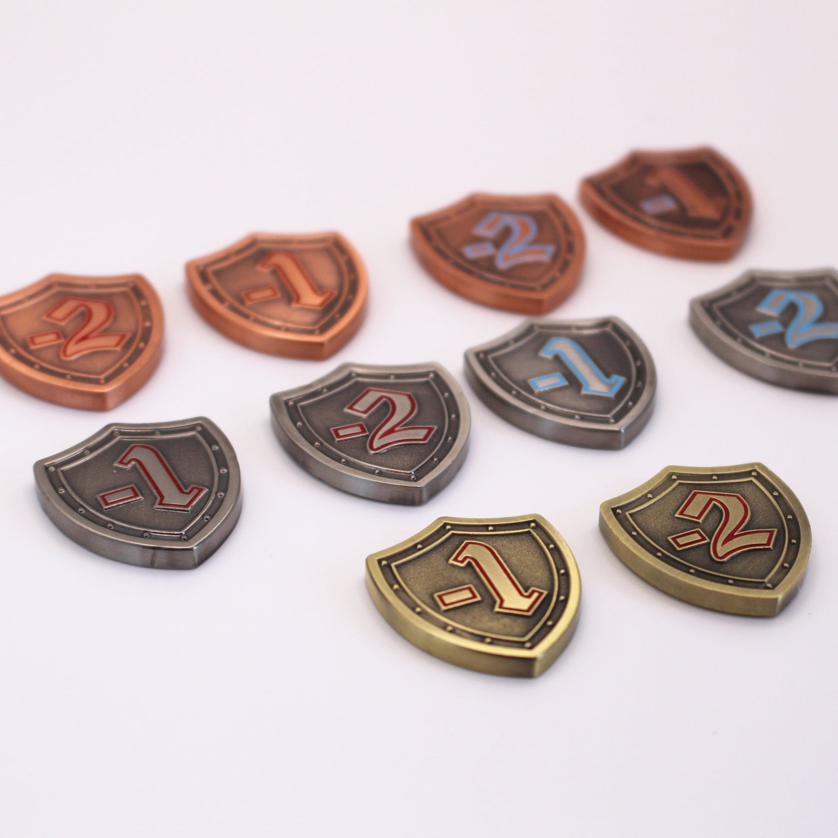 Defense Tokens/Shield (-1/-2) Tokens, Equipment Set: 4 x Tokens ...