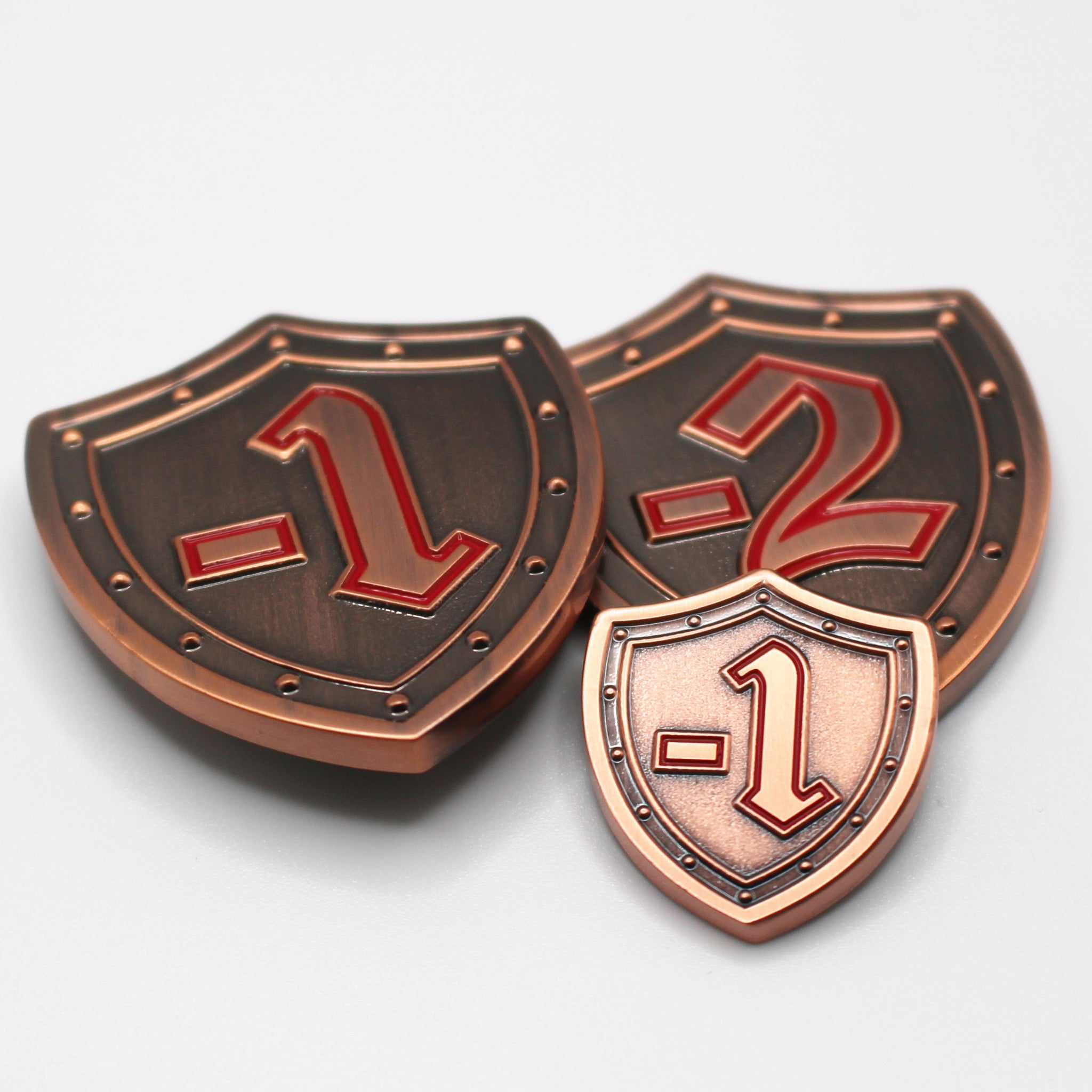 Streamer Shield Token : Oversized Metal Shield Token – metalFABtokens