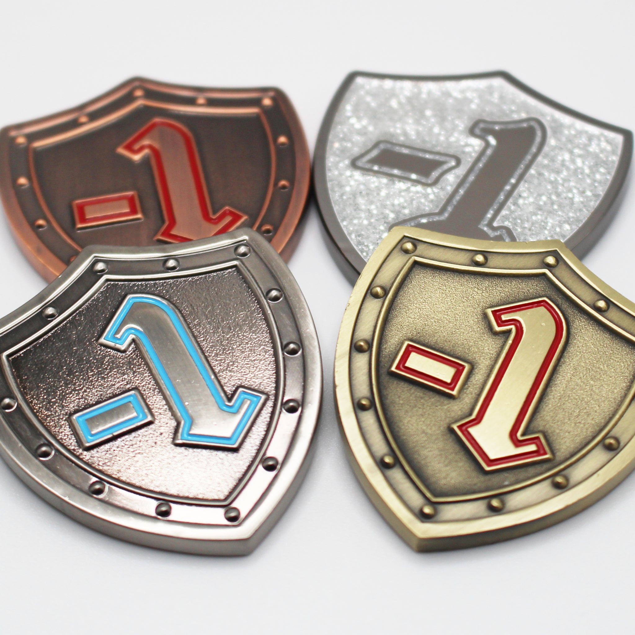 Streamer Shield Token : Oversized Metal Shield Token – metalFABtokens